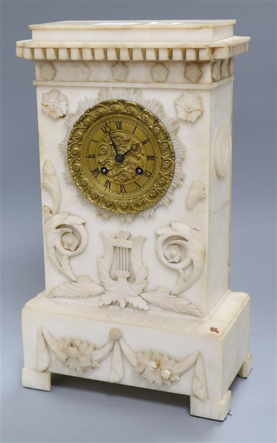 A 19th century French alabaster cased - auctions & price archive