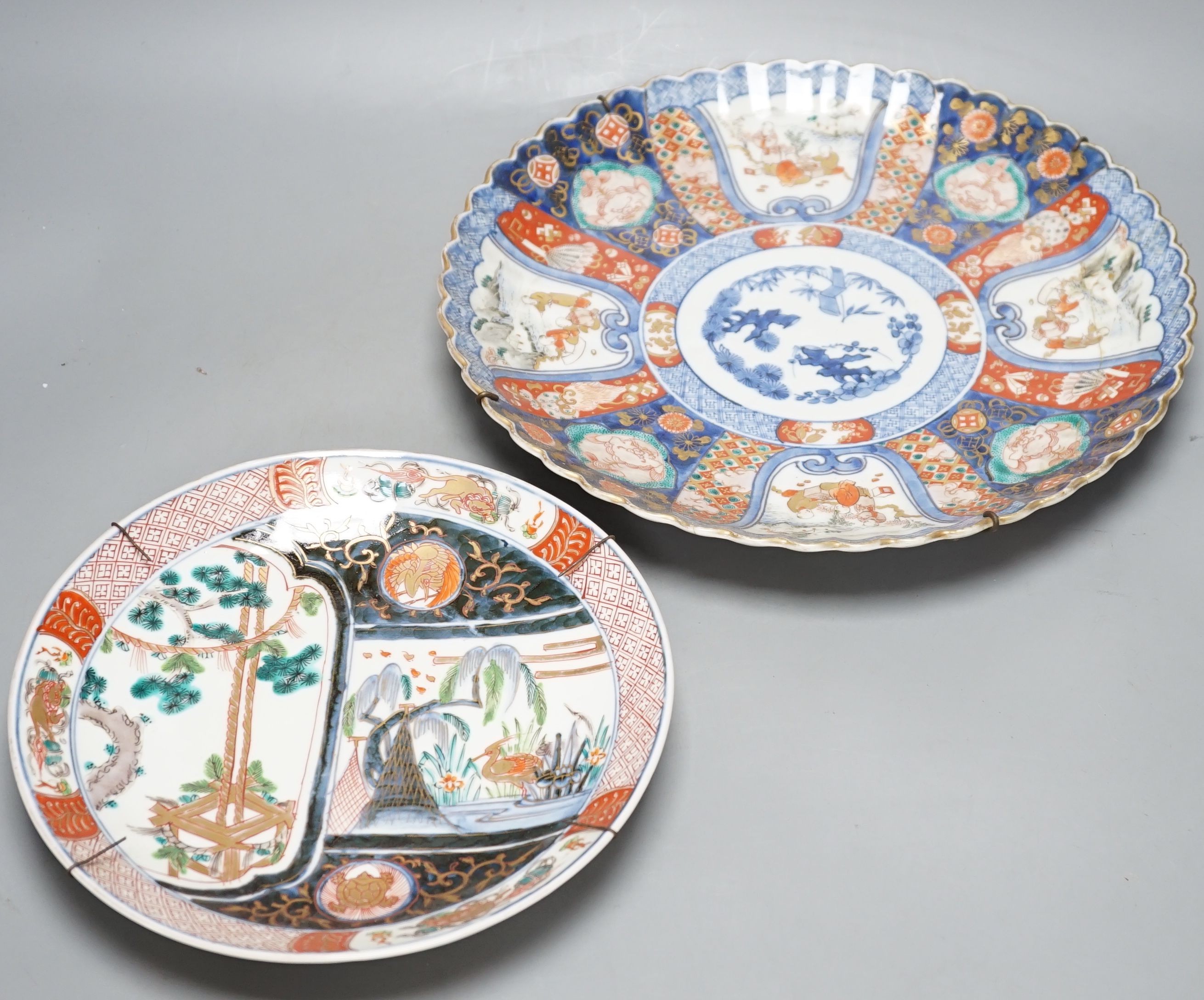 Two Japanese Imari wall plates, Meiji - auctions & price archive