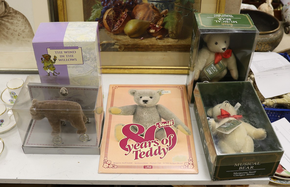 Three modern Steiff Teddy bears, and - auctions & price archive